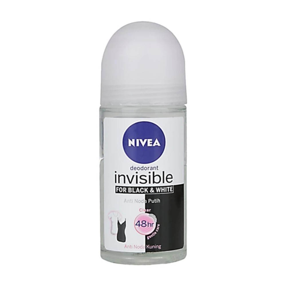 MURAH Nivea Roll On Invisible Black&White Feminine 25 Ml