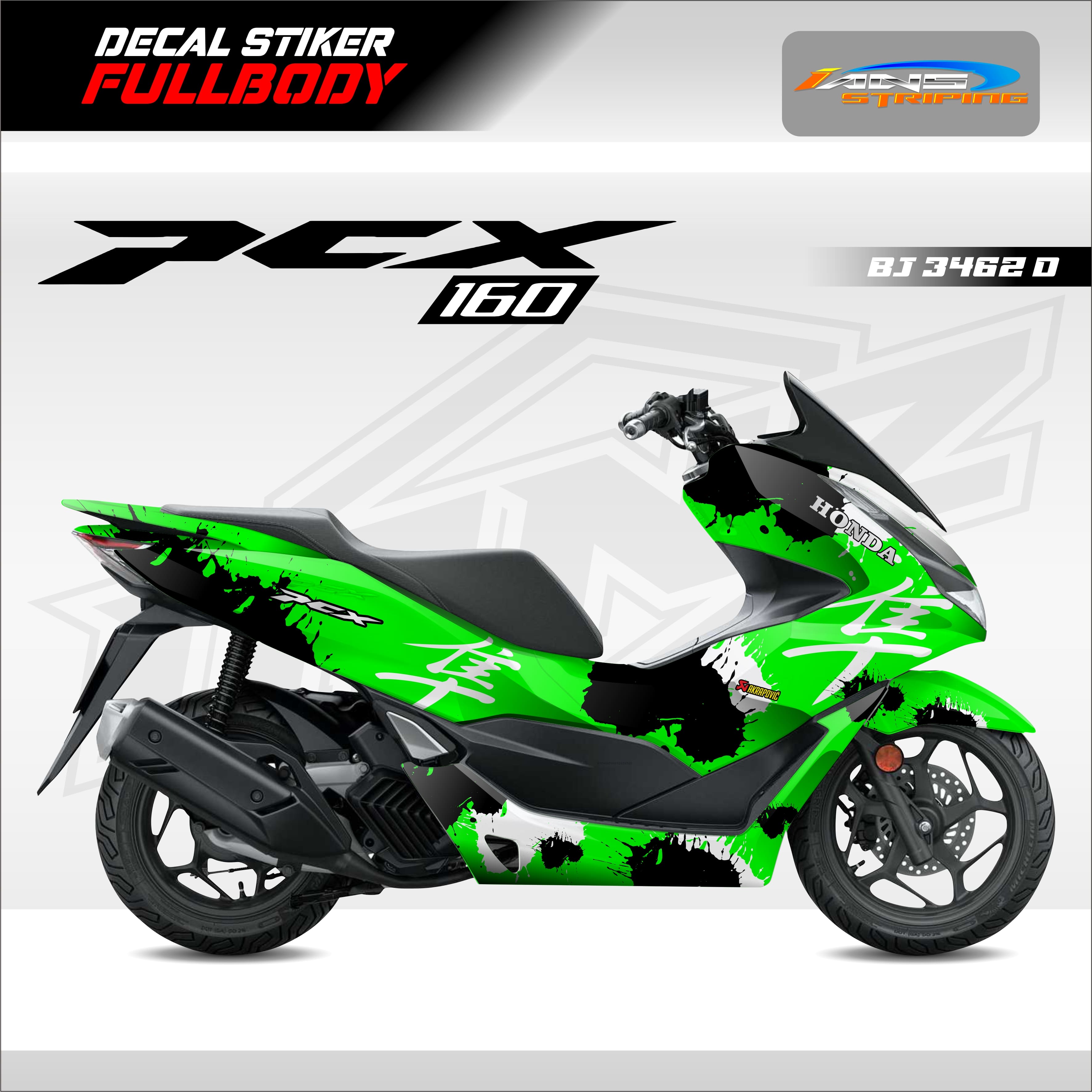 BJ 3462-DECAL MOTOR PCX FULL BODY VARIASI DESAIN-STICKER FULL BODY ...
