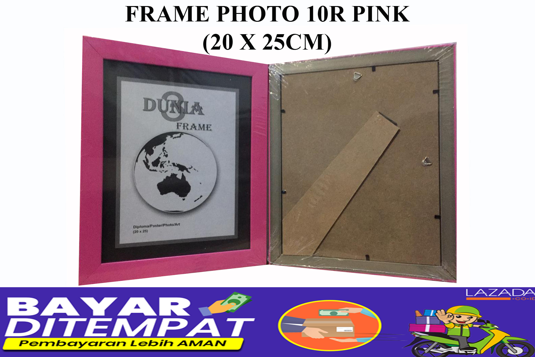 FRAME PHOTO 8R PINK / BINGKAI FOTO 20 X 25CM PINK | Lazada Indonesia