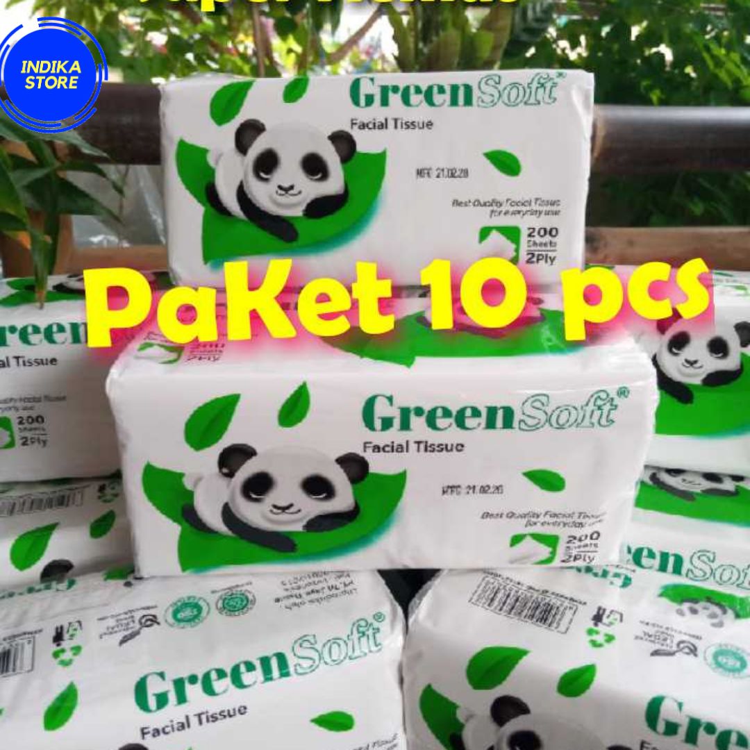 ( paket 10 pc ) Tisue green soft Tissue muka Tisu meja super Lembut ...
