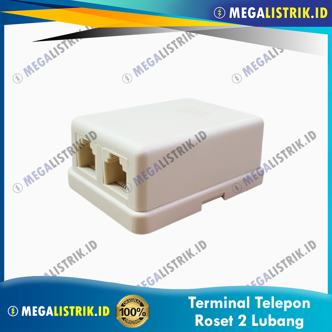 TERMINAL TELEPON 2 LUBANG / BOX ROSET TELPON 2 CABANG RJ11 / KOTAK ...