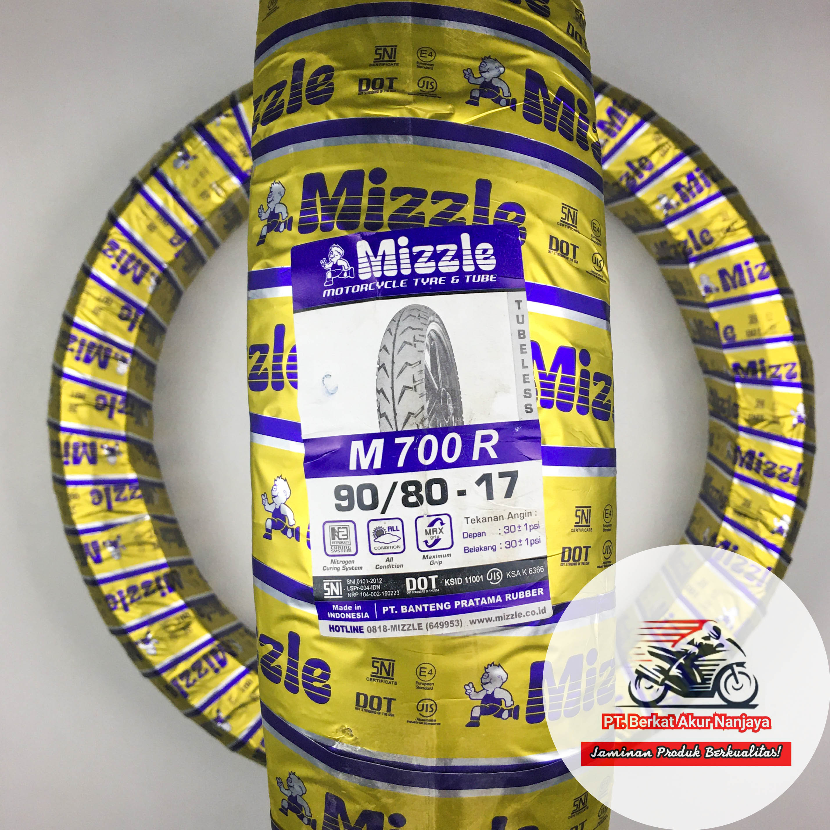 Mizzle M700 90/80-17 R Ban Motor Tubeless BONUS Pentil | Lazada Indonesia