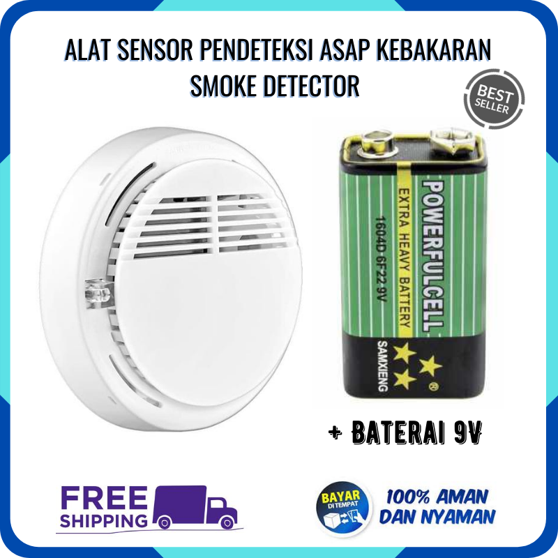 BISA COD - Alat Sensor Pendeteksi Asap Kebakaran Smoke Detector ...