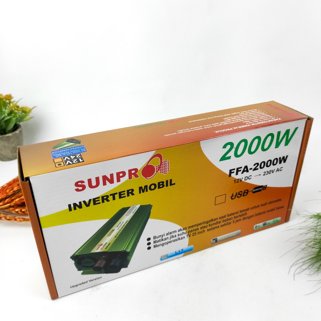 Power inverter sunpro 2000W 12v inverter mobil FFA-2000W Pengubah daya ...