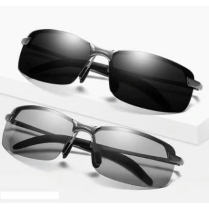 Kacamata UV 400 Photochromic Polarized Anti Silau Siang Dan Malam Sunglass Fotosensitif | Lazada ...