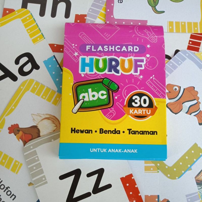 PROMO Kartu Belajar /Flashcard Huruf / Kartu Hijaiyah / Mainan Viral ...