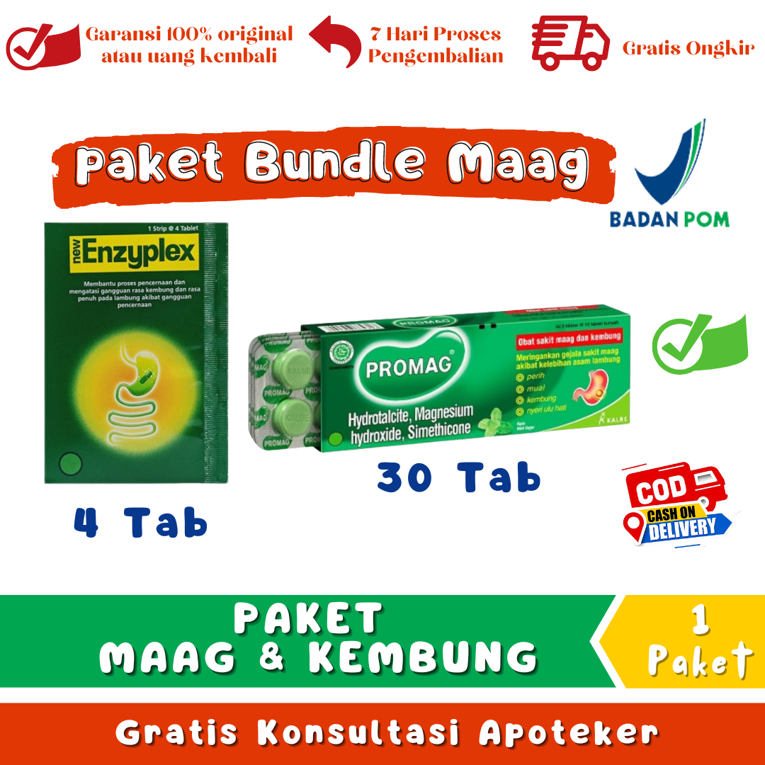 PROMAG 1 Box dan NEW ENZYPLEX 4 Tablet | Lazada Indonesia