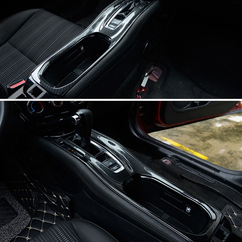 Carbon Fiber Central Control Gear Shift Panel Cover Trim Interior ...