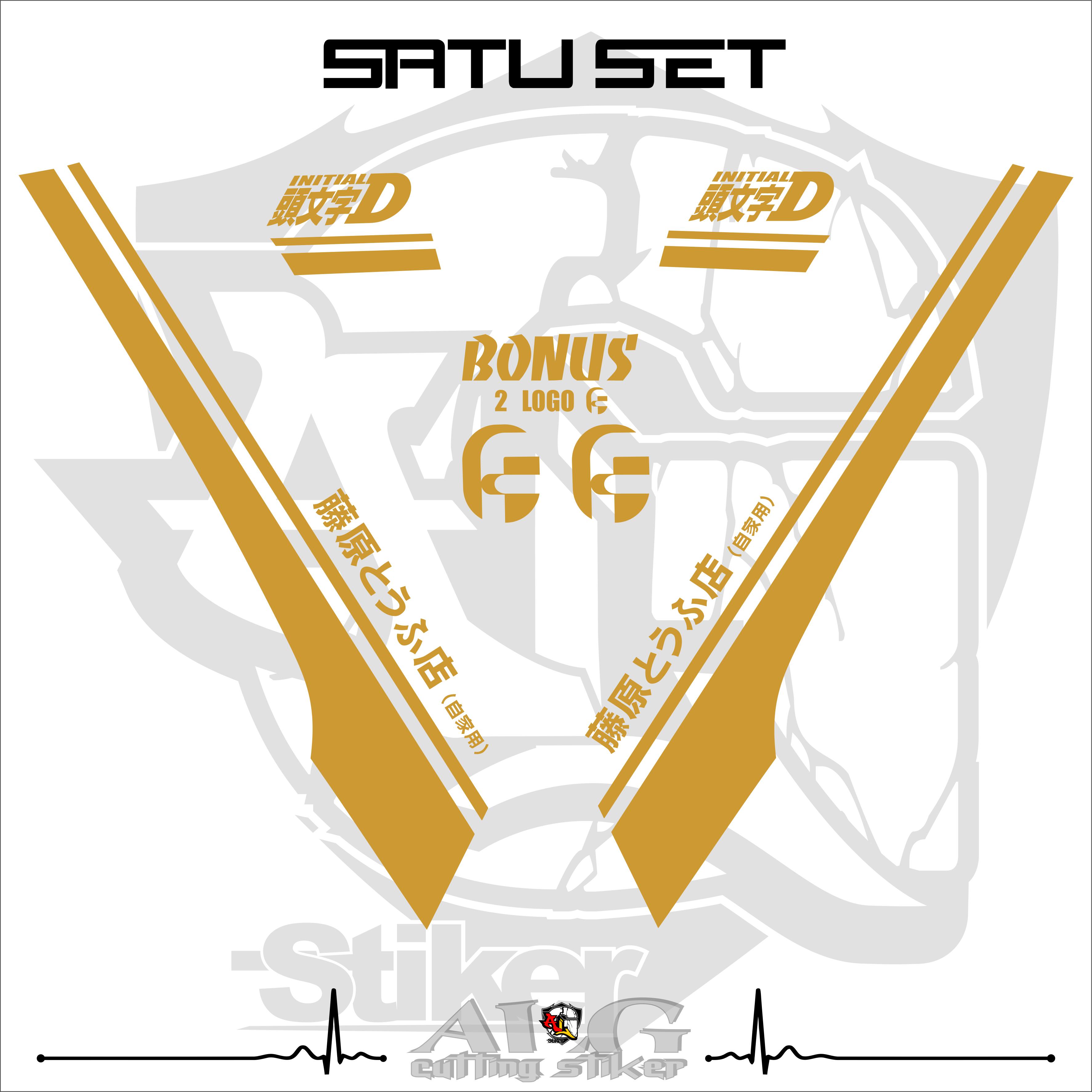 CUTTING STICKER/SCF.421/STRIPING FAZZIO SIMPEL/STIKER INITIAL D ...