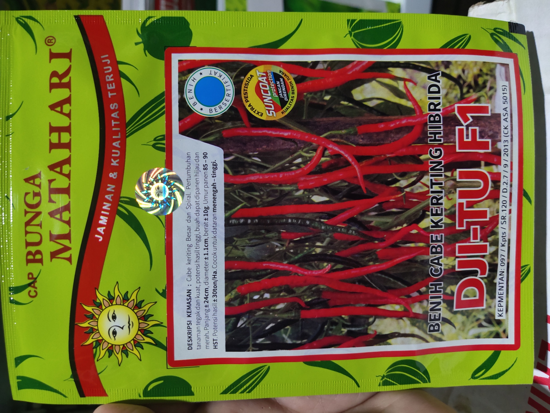 Benih cabe keriting DJITU F1 10 gram biji cabai kriting hibrida dari ...