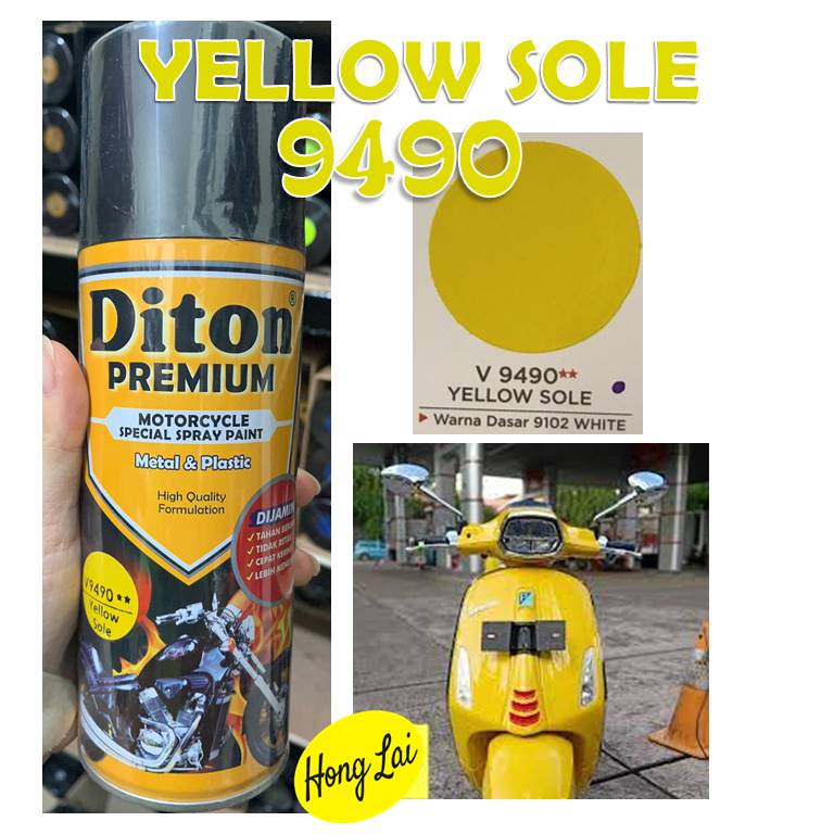 Cat Pilox Diton Premium Vespa Yellow Sole 9490 Warna Kuning Kilap Pespa ...