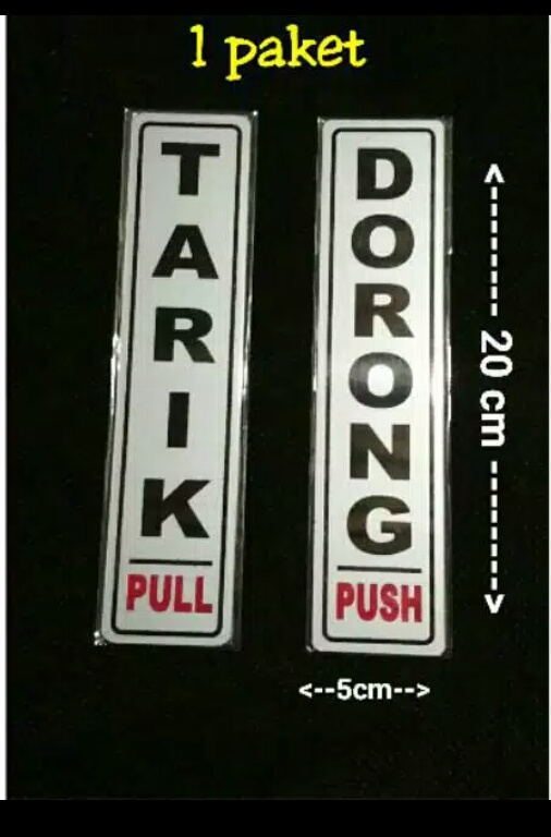 Akrilik Stiker Pintu Tarik Dorong 1 set | Lazada Indonesia