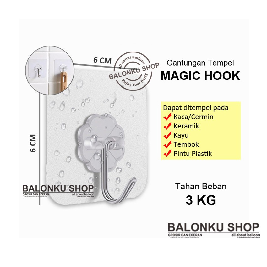 Gantungan Hook Kuat Multi Fungsi Cantolan Tempel Dinding / Atap Langit ...