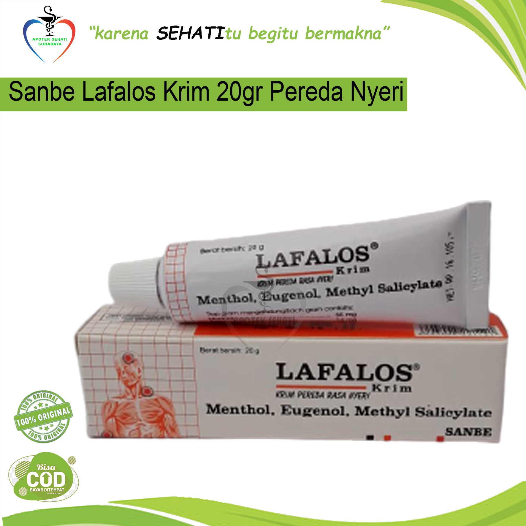 Lafalos PLUS Krim Sanbe Lafalos Cream 20gr Pereda Nyeri Keseleo ...