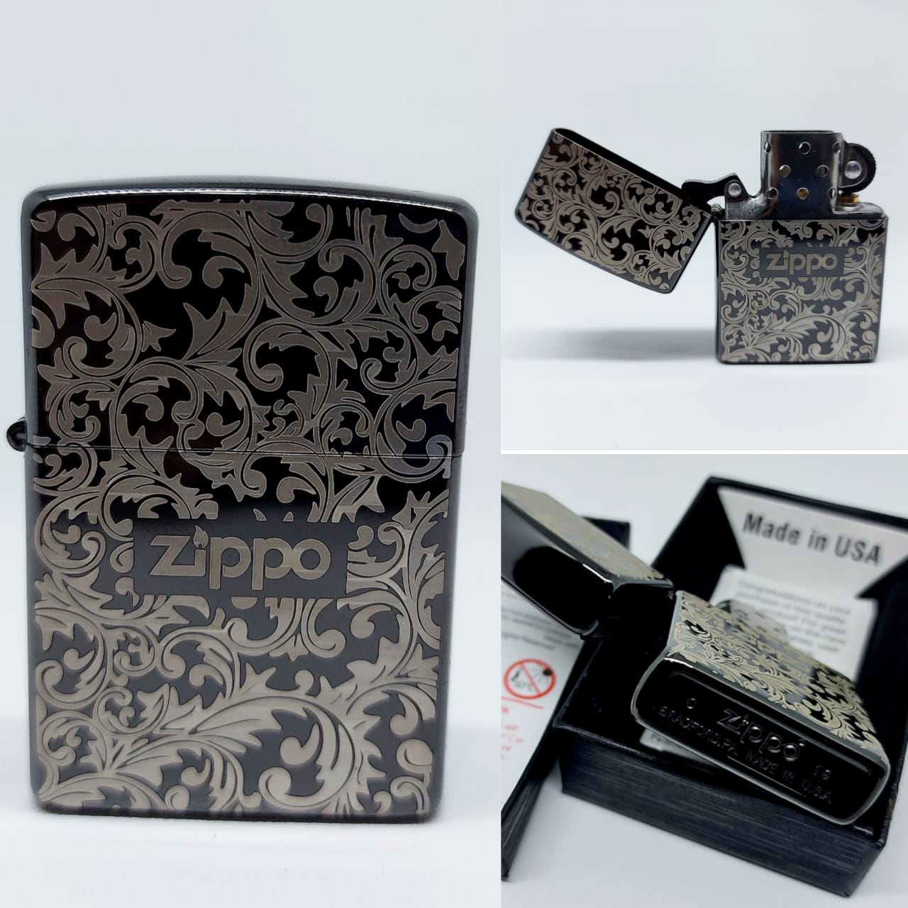 KOREK API - ZIPPO BLACK ICE-MOTIF BATIK | Lazada Indonesia