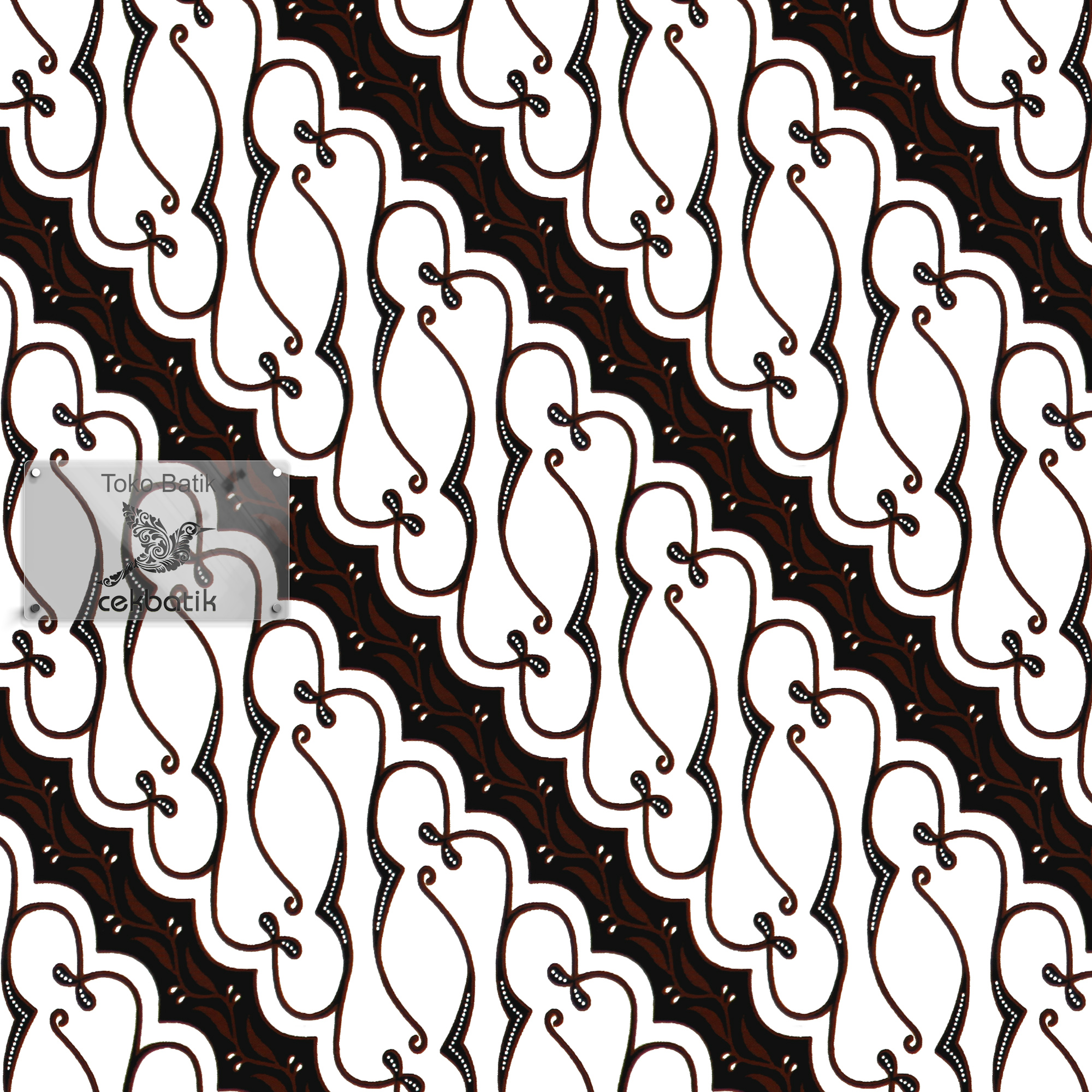 kain batik - Motif Klasik Parang V5 Sogan Putih (Ukuran 2 Meter Lebih ...