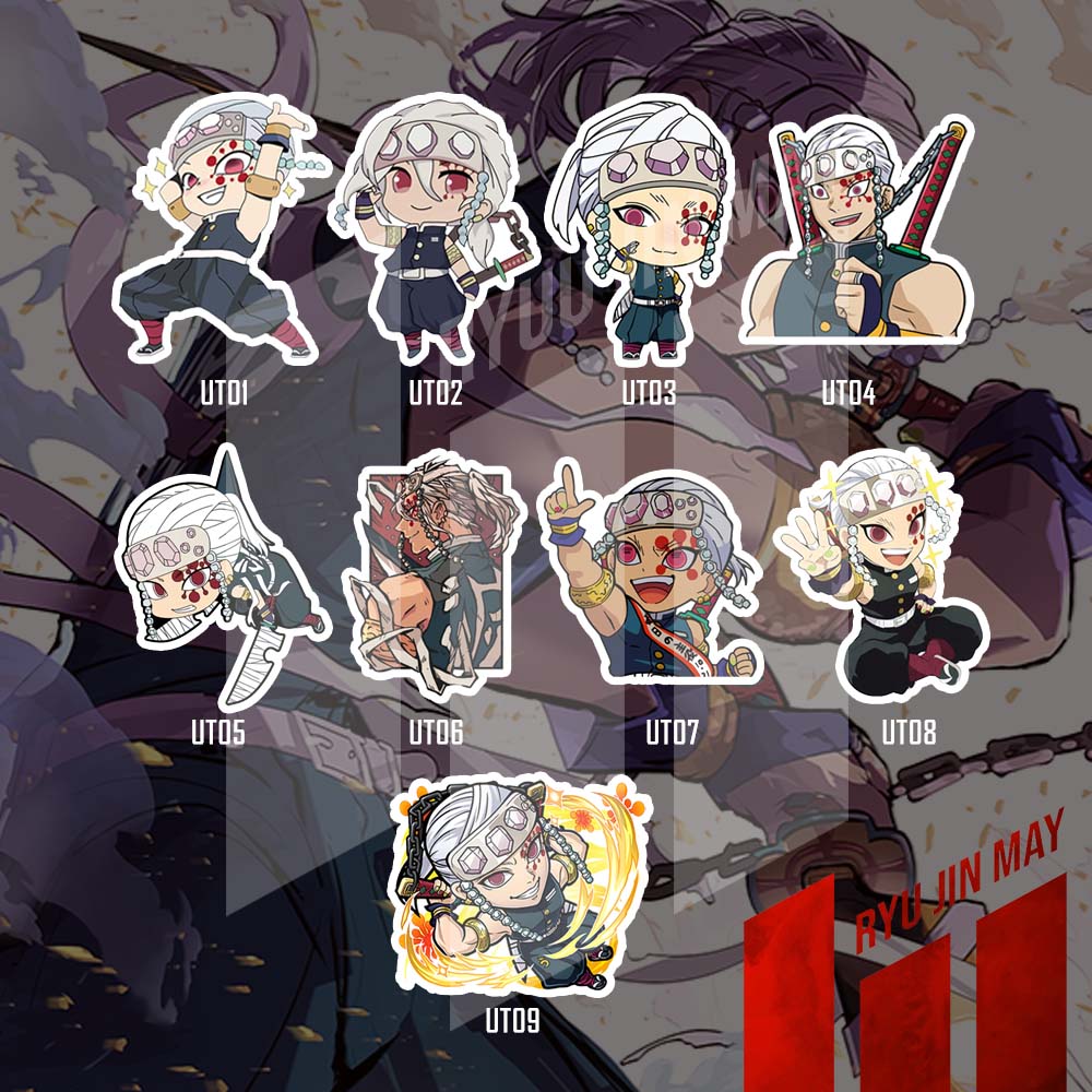 Sticker Anime - Kimetsu No Yaiba - Uzui Tengen | Lazada Indonesia