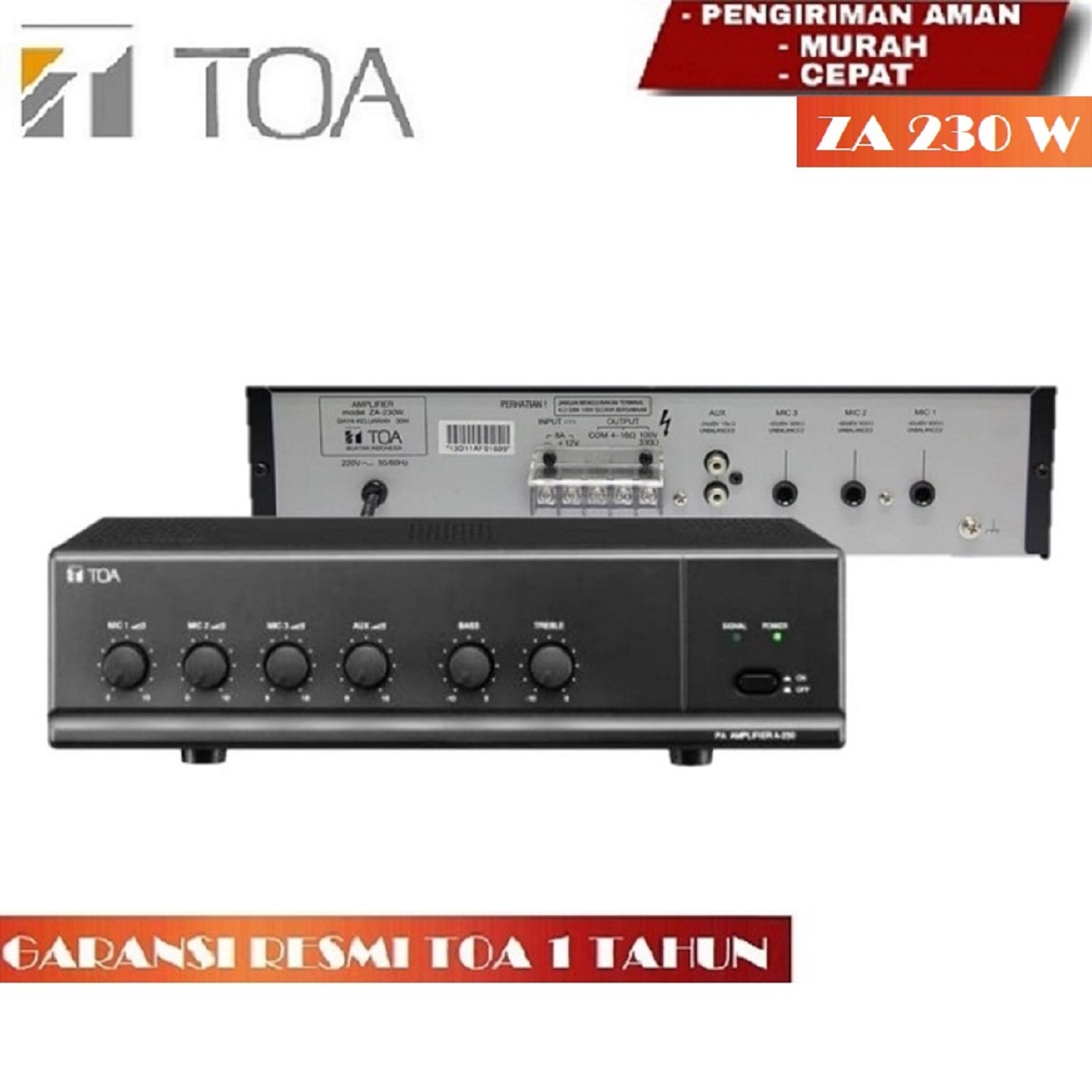 Ampli TOA / Amplifier /Mixer Amplifier TOA ZA 230 W / 230W (30w) | Lazada Indonesia