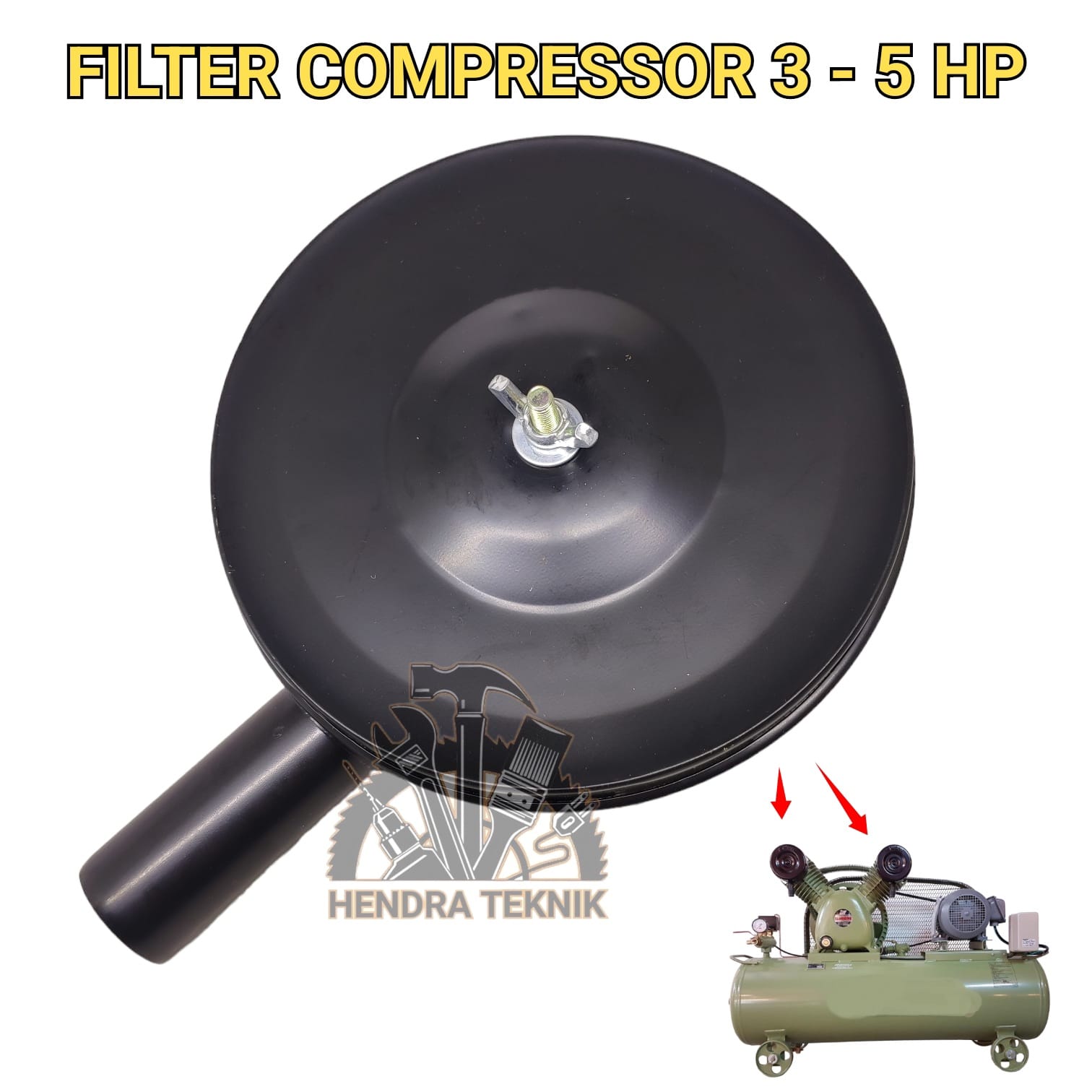 FILTER KOMPRESOR BESI 3HP - 5 HP - 7.5HP - 10HP - 15HP SARINGAN UDARA MESIN COMPRESSOR ANGIN ...