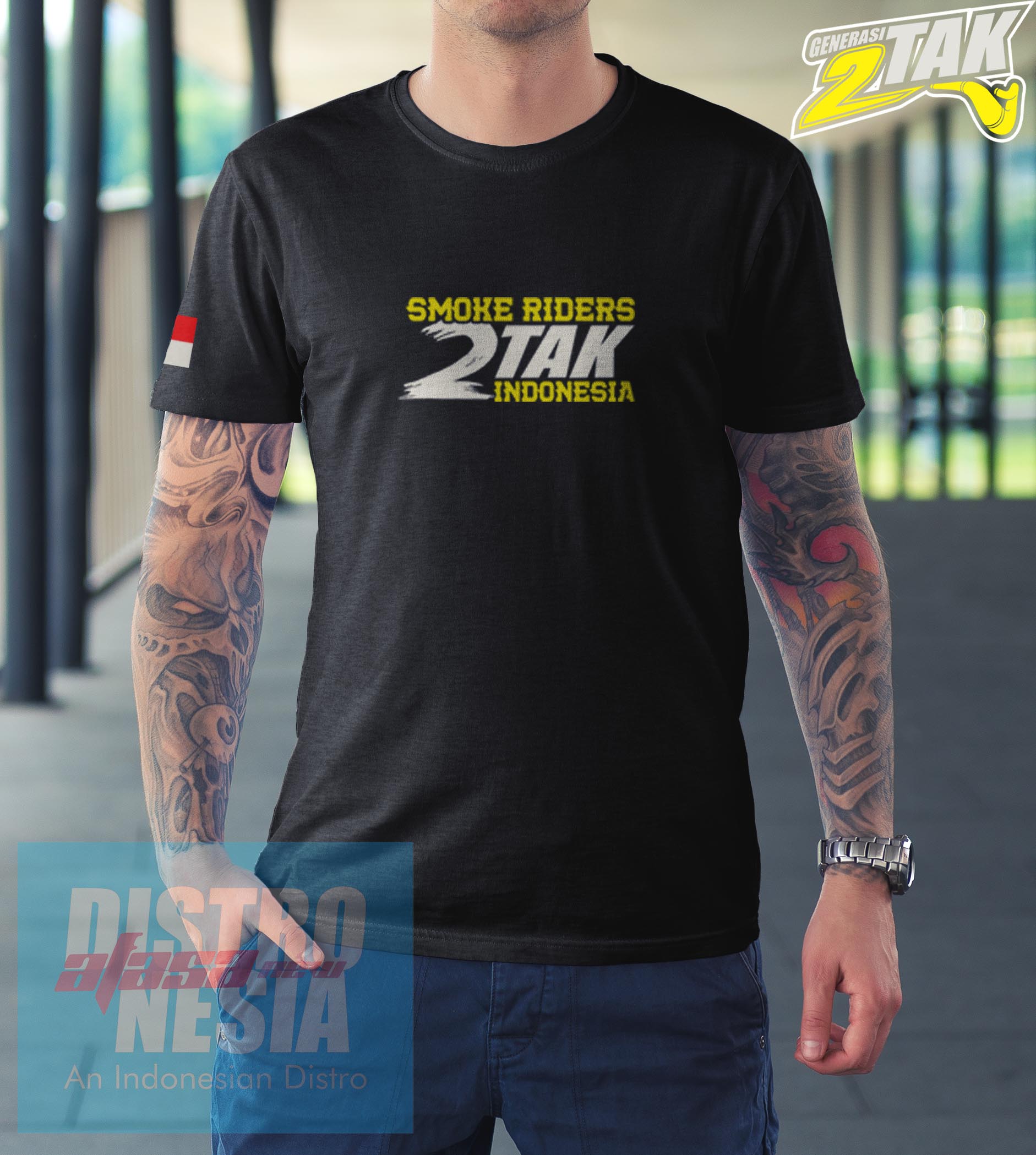 kaos 2 tak indonesia baju smoke riders 2tak generation | Lazada Indonesia