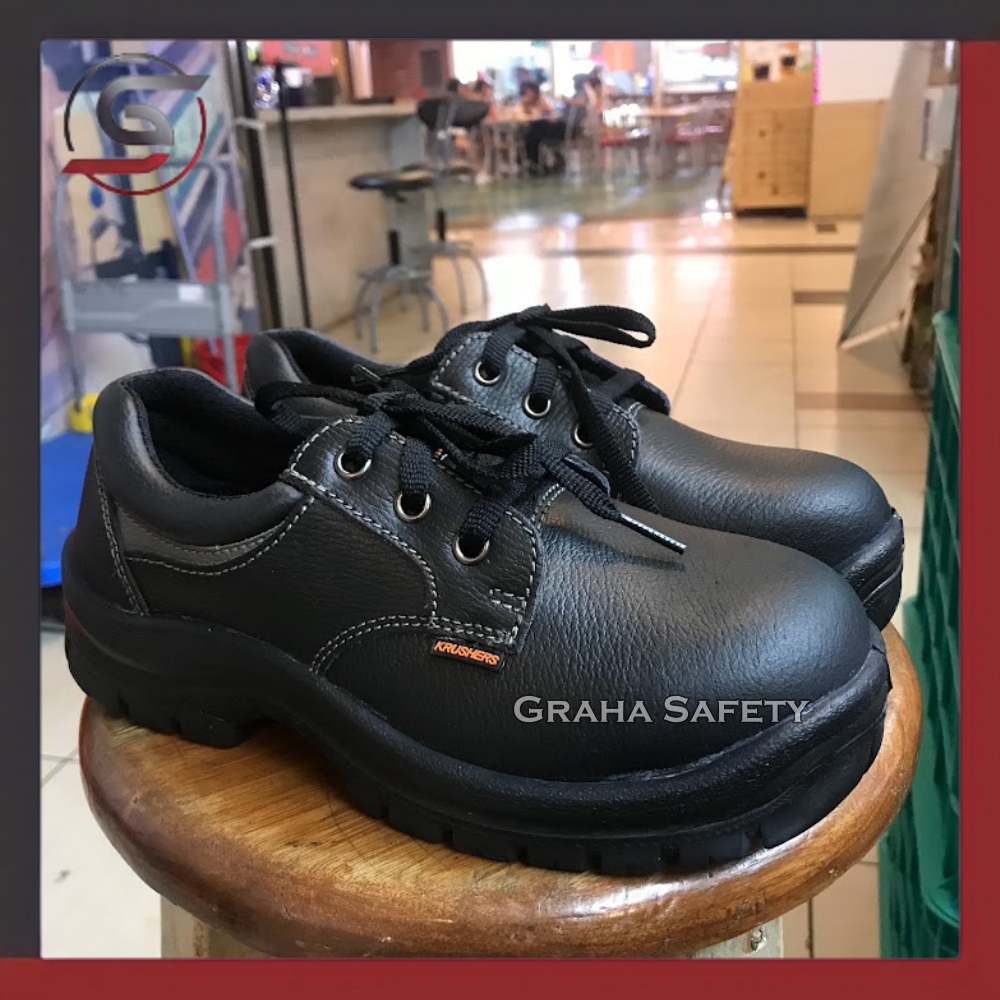 Sepatu Safety Pria Ujung Besi Merk Krushers Alaska Black - Sepatu ...