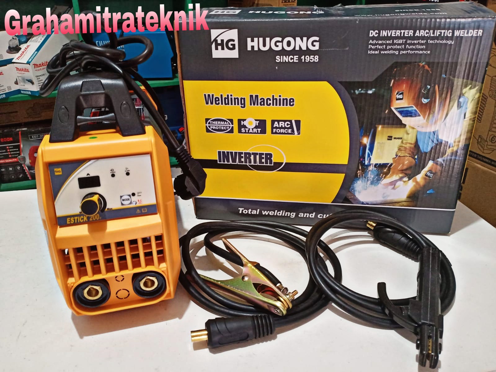 DC INVENTER ARC/LIFTIG WELDER HUGONG ESTICK 200 III MESIN LAS HUGONG ...