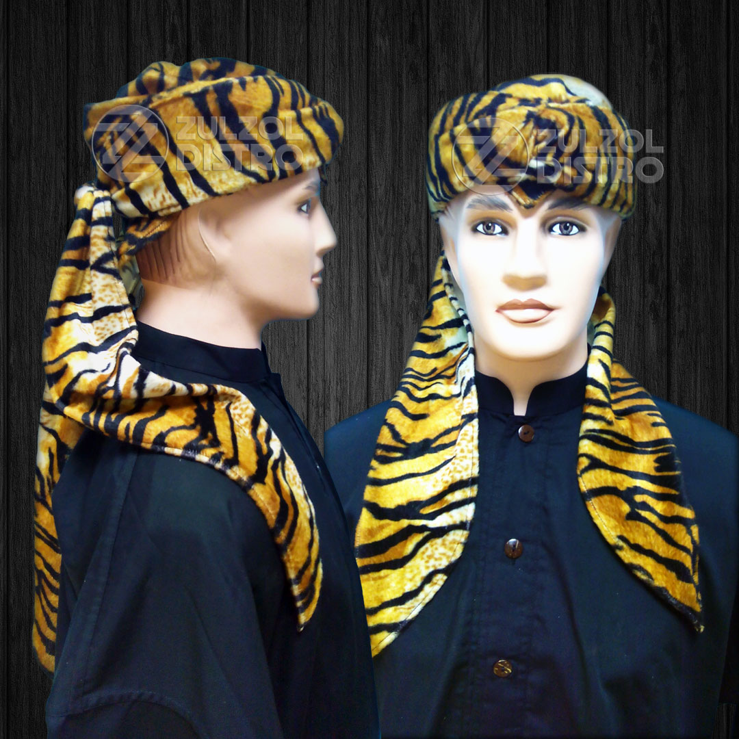 Iket Sunda Praktis Full Kain Siap Pakai Tali Panjang Motif Loreng Maung ...