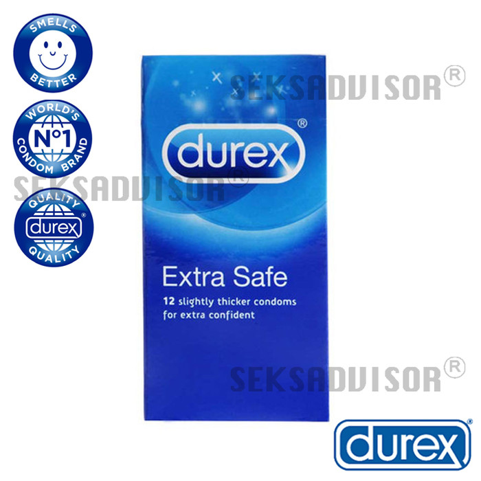 KONDOM DUREX EXTRA SAFE. Condom Lebih Tebal Aman - 12 pcs | Lazada ...