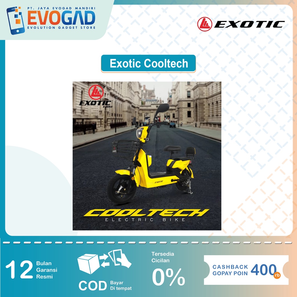 Sepeda Listrik Exotic Cooltech | Motor Listrik Alarm Garansi Resmi ...