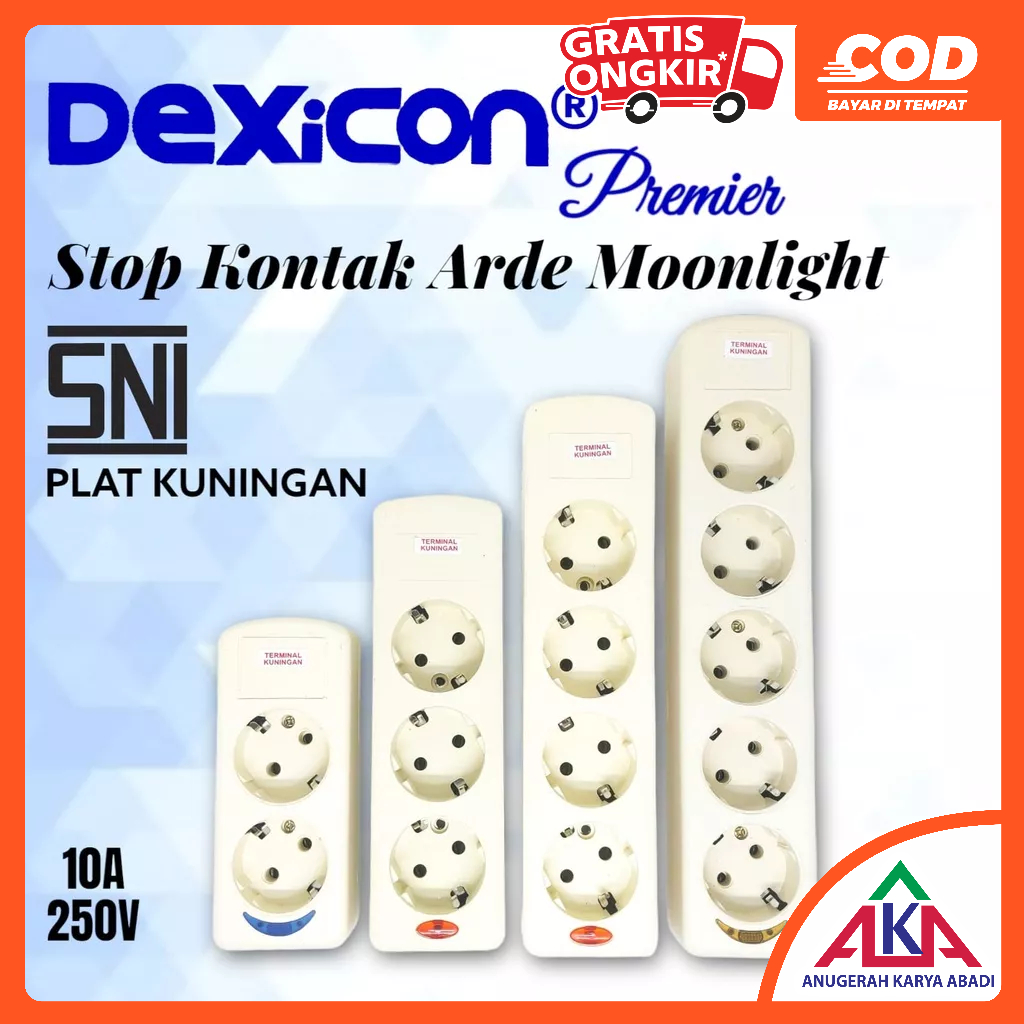 Stop Kontak DEXICON Premier Arde Moonlight 2 / 3 / 4 / 5 Lubang ...