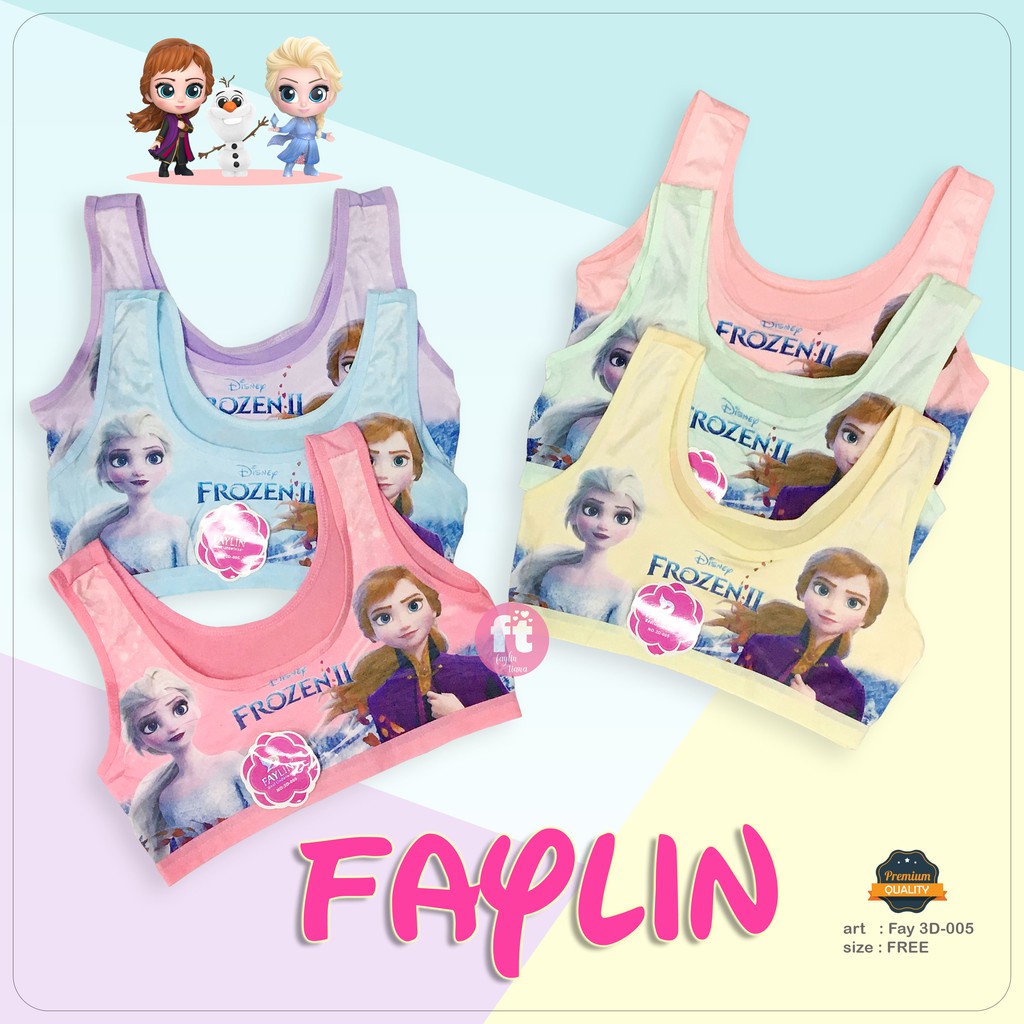 FAYLIN I Miniset Anak Pelajar / Sablon 3D Frozen / Dalaman Remaja SD ...