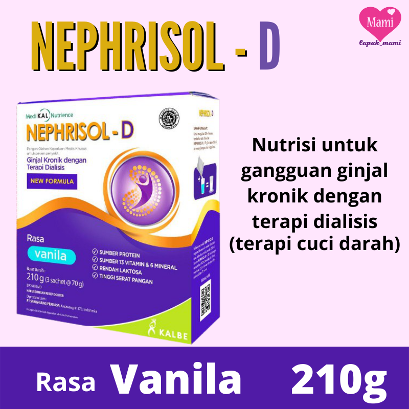 Nephrisol-D 210g Vanila Susu Nutrisi Untuk Pasien Dengan Terapi ...