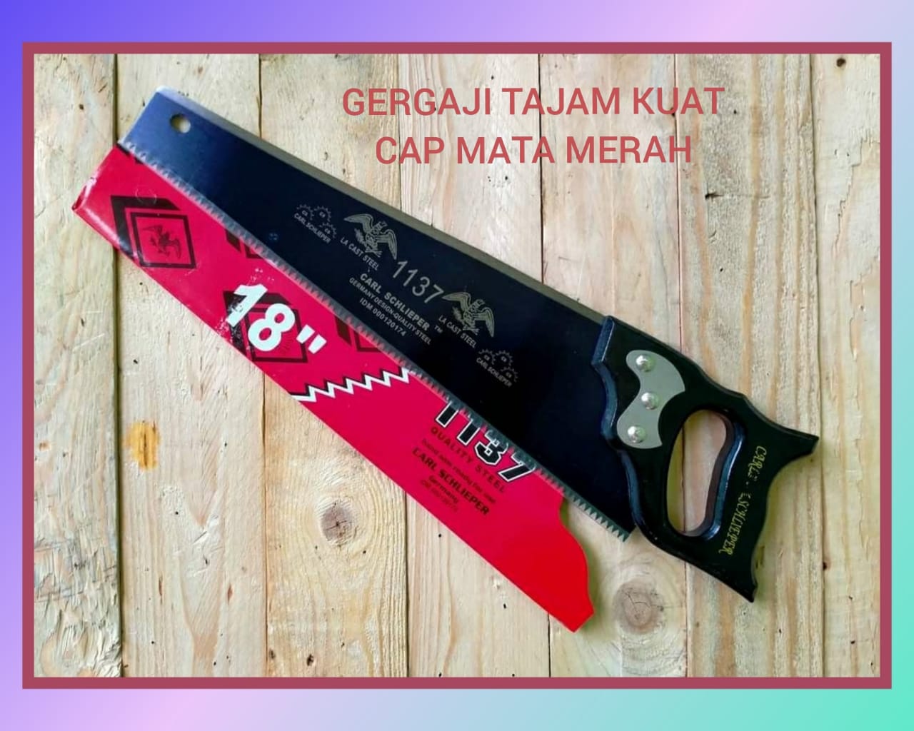 GERGAJI ASLI CAP MATA MERAH 18 INCH PEMOTONG KAYU BAMBU | Lazada Indonesia