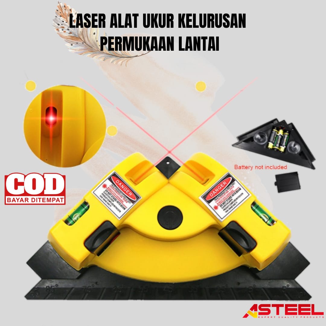 ASTEEL Laser Level Line LV-01 Square Alat Ukur Siku Permukaan Sudut ...