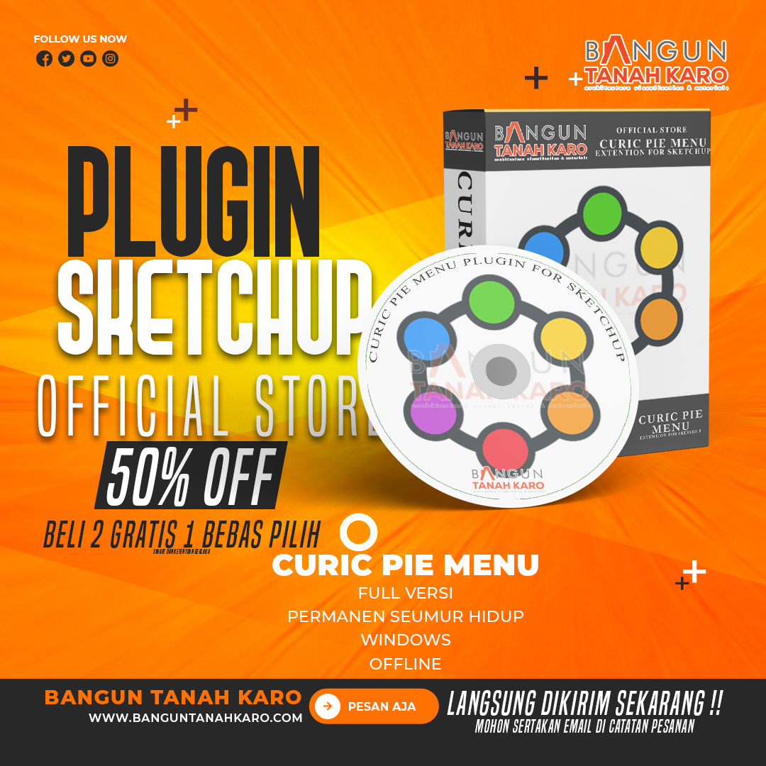 CURIC PIE MENU PRO Plugin / Extention For Sketchup 2017-2023 Full Versi Seumur Hidup 100% ...