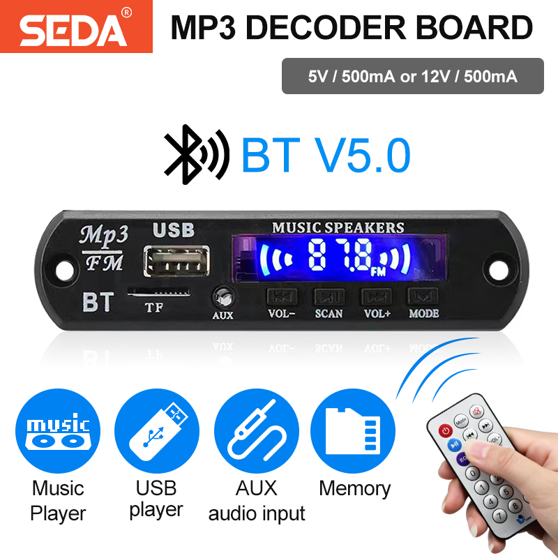 Modul Bluetooth kit mp3 Usb AUX FM RADIO 12V original SEDA | Lazada ...