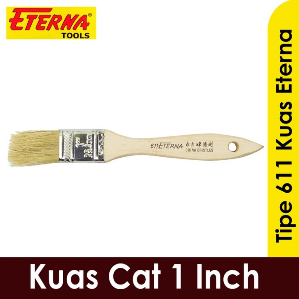 kuas eterna 1 inchi - kuas cat tembok eterna 611 | Lazada Indonesia