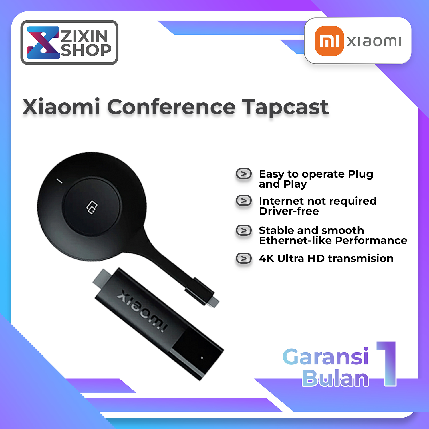 MI Conference Tapcast Wireless HDMI Transmitter Receiver | Lazada Indonesia