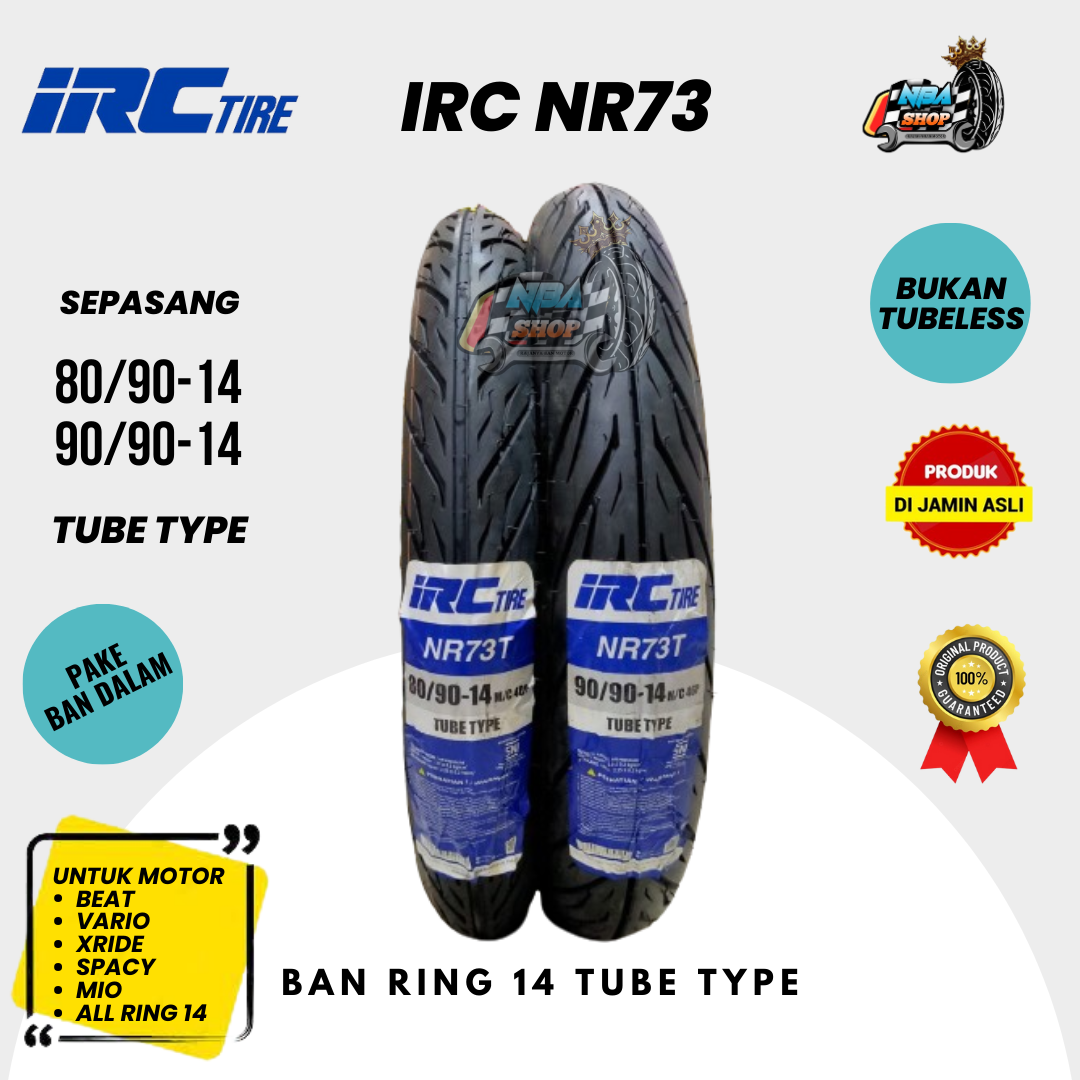Ban Luar IRC SS530F 80/90-14 Tube Type Ban Depan Motor Ring 14 Untuk ...