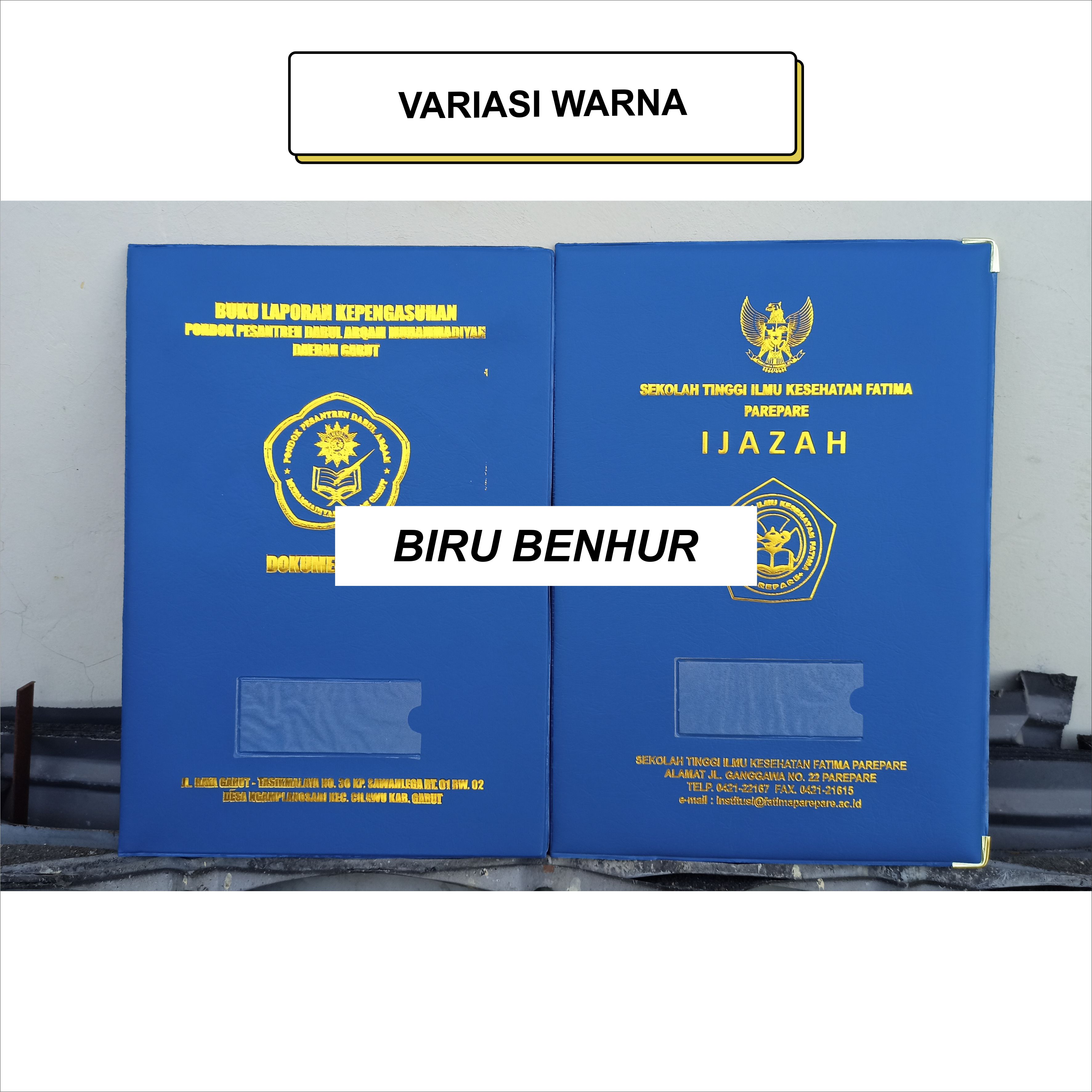 Muliaplastik | Isi 2 Lembar Map Ijazah Custom Nama dan Logo Sekolah ...