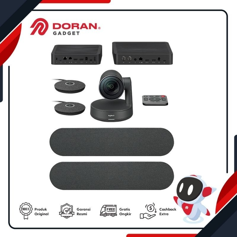 Logitech Rally Plus System Ultra-HD Video Conference - ORI Garansi 2th ...