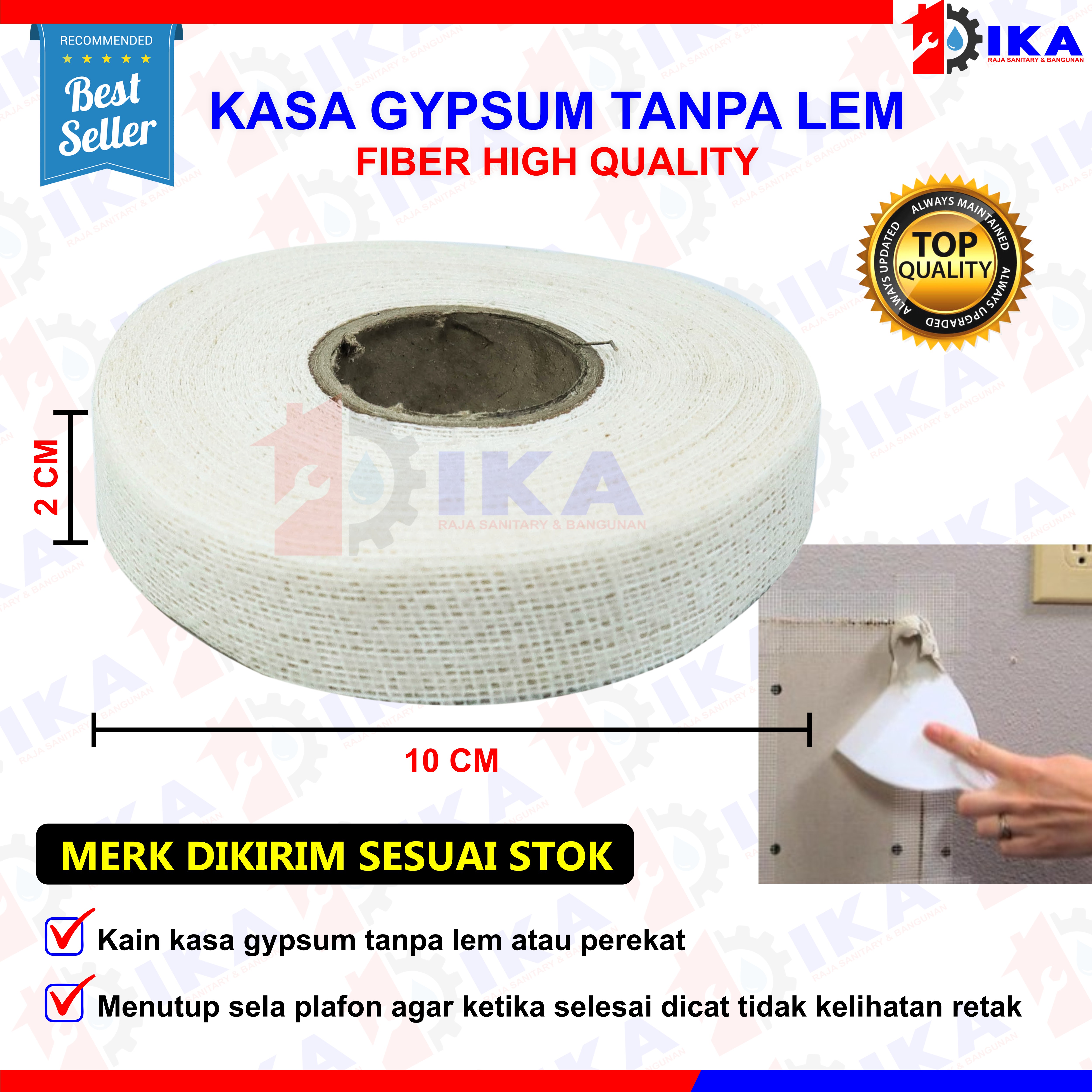 Kasa gipsum tanpa lem serat fiber anti bocor fiberglass kasa plafon ...