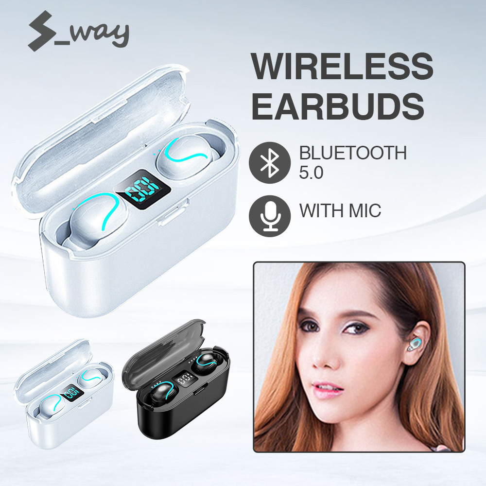 S-Way S1 TWS Bluetooth 5.0หูฟังหูฟังไร้สาย Touch ดิจิตอลสเตอริโอกีฬาหู ...