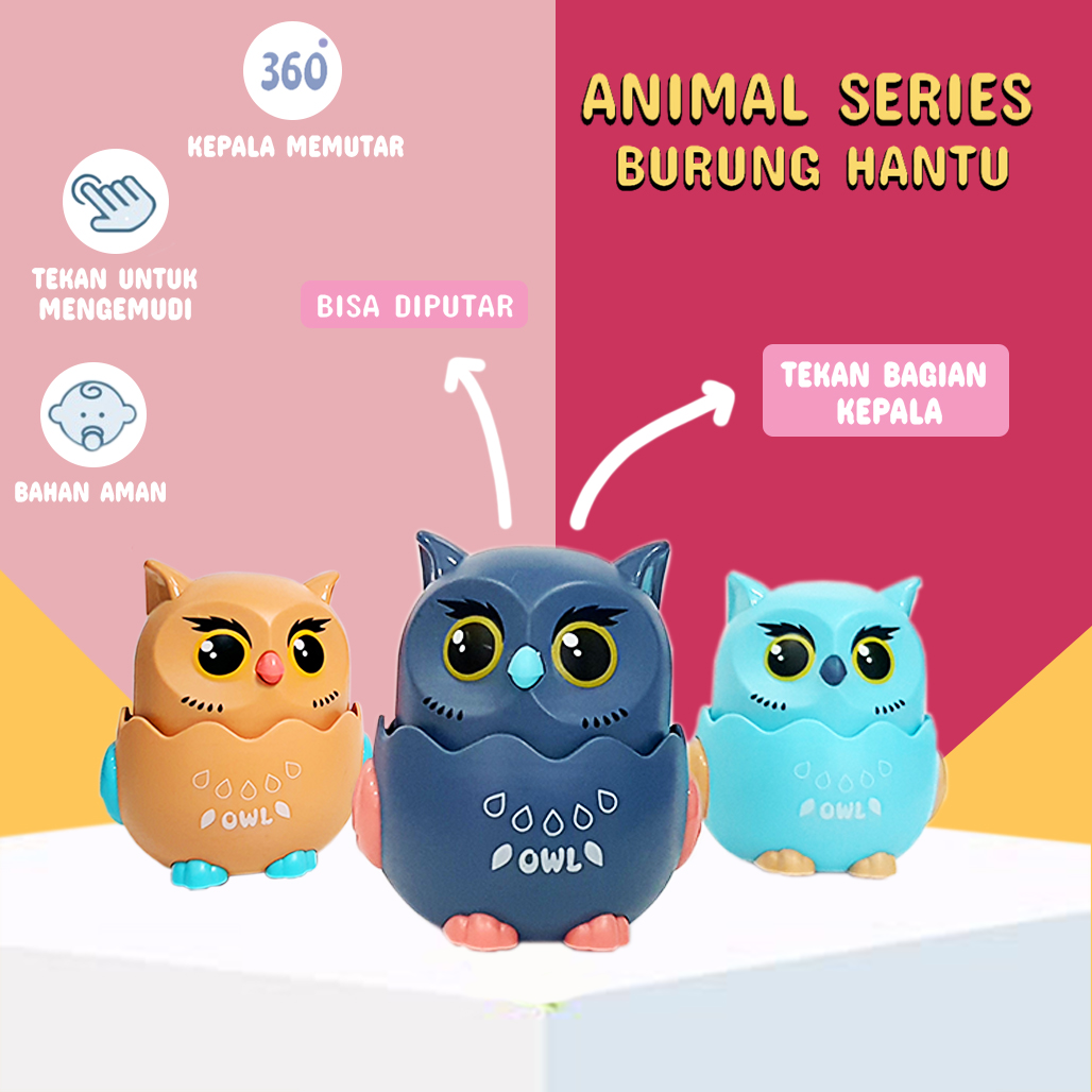 Mainan Tekan Happy Owl/Mainan Burung Hantu Berjalan Push & Run | Lazada Indonesia