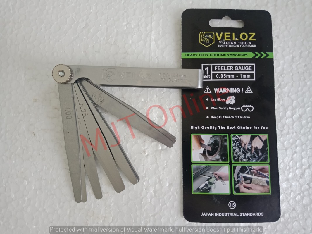 Pengukur Ketebalan Klep Feeler Gauge 20 Blade VELOZ | Lazada Indonesia