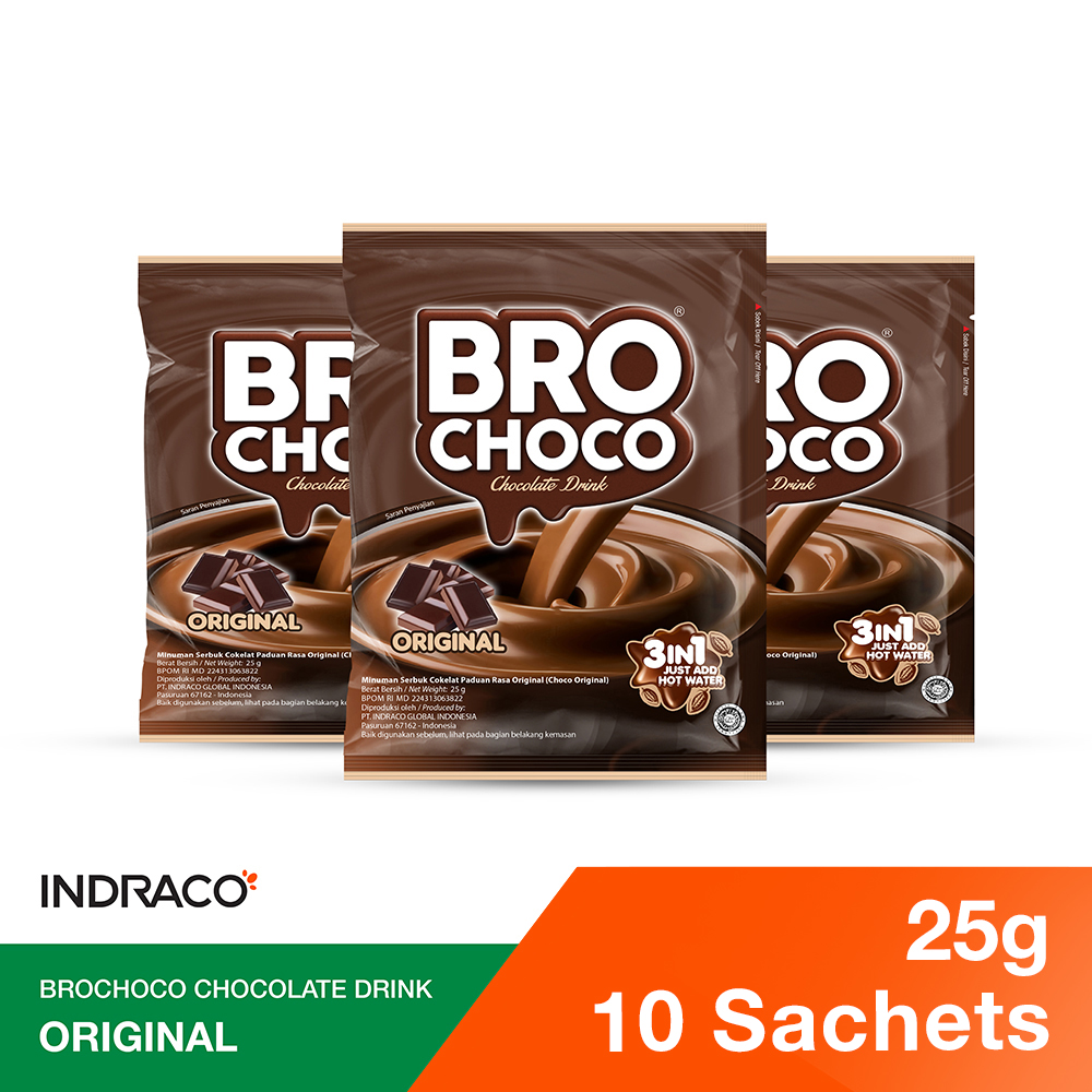 BROCHOCO Original R10 Chocolate Drink / Minuman Coklat (10 sachets x ...