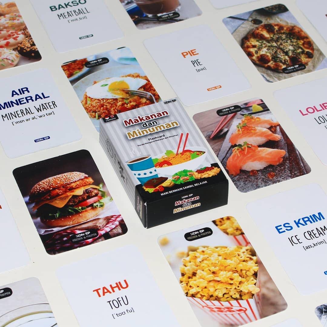 Flashcard Seri Makanan dan Minuman | Lazada Indonesia