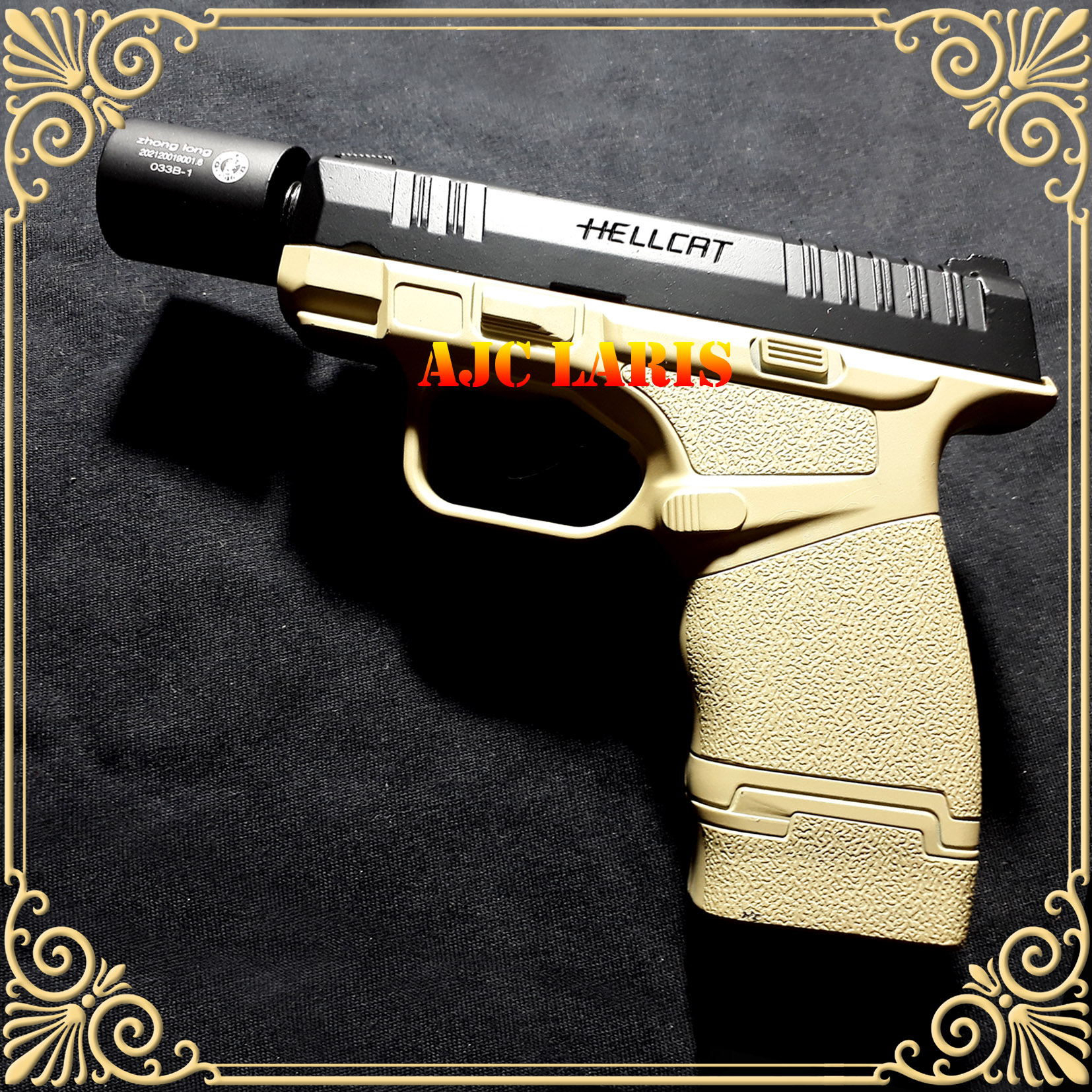 KOREK API PISTOL HELLCAT MODEL HAND GUN API BARA & MANCIS FULL BLACK ...