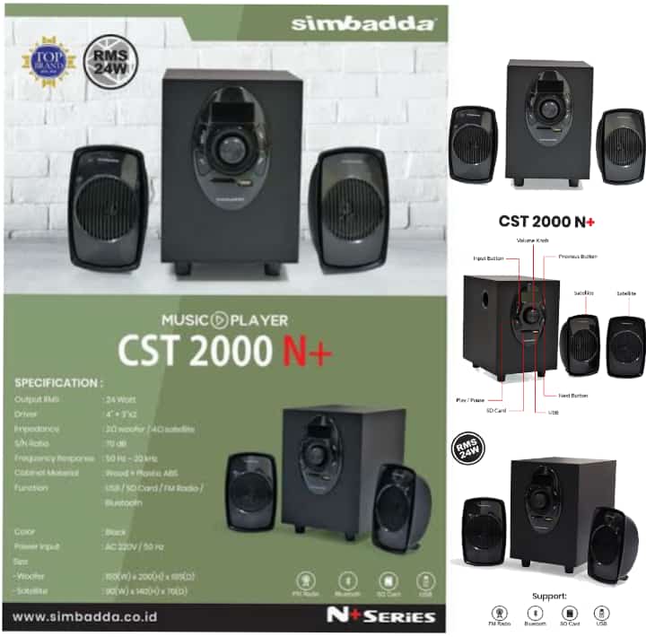 Speaker Aktif Simbadda Cst2000n+ Bluetooth Terbaru Dan New Desain ...