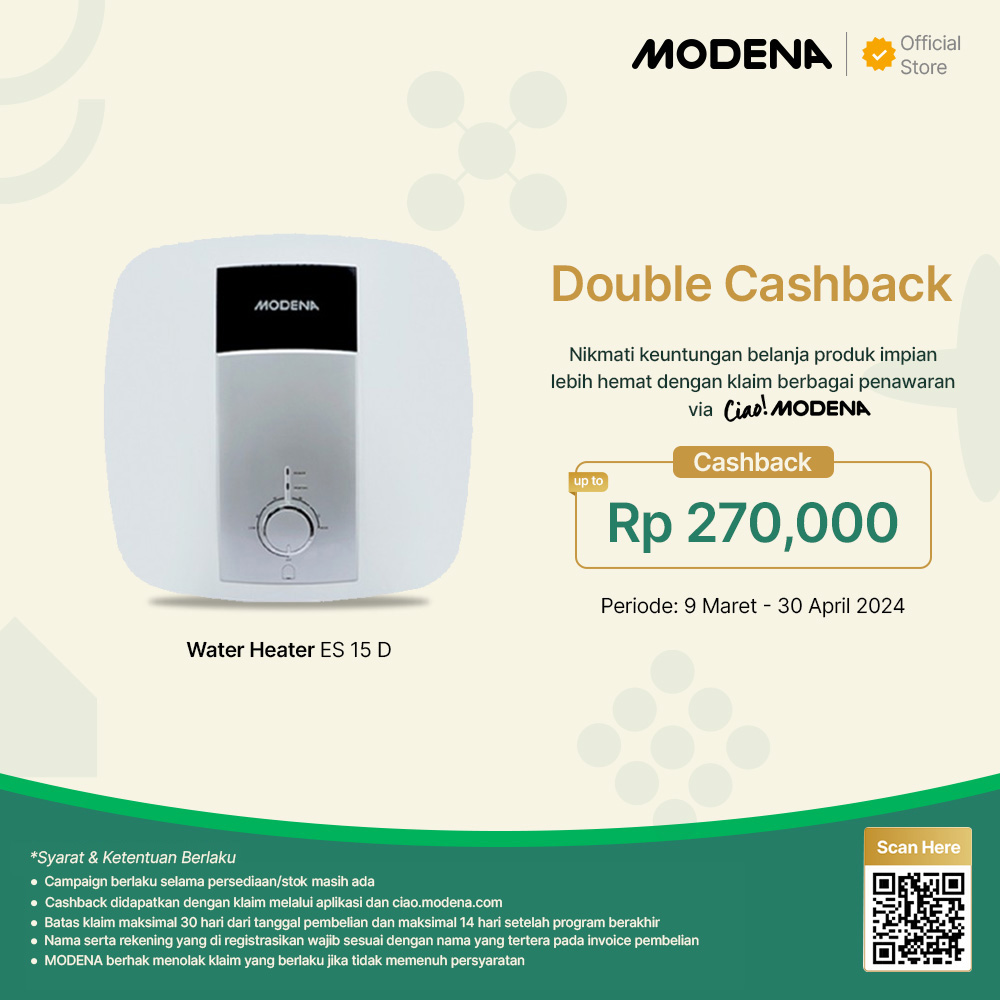 MODENA Electric Water Heater- ES 15 D ( Kapasitas 15 Liter) | Lazada ...